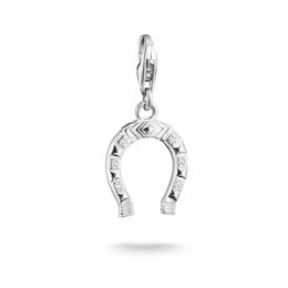 Thomas Sabo Damen Thomas Sabo Charm-Einh&auml;nger &raquo;Charm Western-Hufeisen - Original&laquo; mit Zirkonia (synth.)