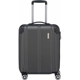 Travelite Herren Travelite Hartschalen-Trolley &raquo;CITY Reisekoffer Hartschale&laquo; 40 l 4 Rollen mit TSA-Schloss, 4 Rollen, robustes ABS Reisegep&auml;ck grau