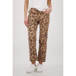 monari Damen Jogger Pants &raquo;Leo allover 70cm&laquo; Regular fit mit Leo-Print 36, N-Gr