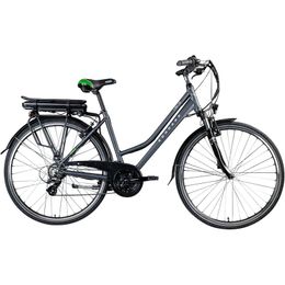 Z&uuml;ndapp Z&uuml;ndapp Damen &raquo;Z802 Damen&laquo; 21 Gang Shimano Altus RD-M310 Schaltwerk Kettenschaltung Heckmotor 250 W Pedelec, Elektrofahrrad f&uuml;r Damen grau