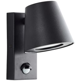 Brilliant Au&szlig;en-Wandleuchte &raquo;Bari&laquo; GU10 1 Stk. Au&szlig;enwandlampe mit Bewegungsmelder, GU10, Metall/Kunststoff, schwarz schwarz