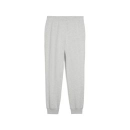 Trainingshose Puma "ESS LOGO LAB PANTS TR", Damen, Gr. XL, N-Gr, grau (light gray heather), Sweatware, Obermaterial: 68% Baumwolle, 32% Polyester, bedruckt, regular fit normal, Hosen Trainingshose, aus Baumwollmischung, mit geripptem Bund, mit Nahttaschen