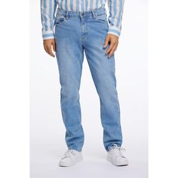 LINDBERGH Herren LINDBERGH 5-Pocket-Jeans mit leichter Waschung blau 34, L&auml;nge 32