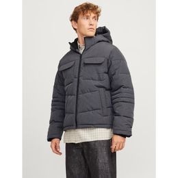 Jack & Jones Jack & Jones Herren Steppjacke &raquo;JJBUILD PUFFER JACKET&laquo; mit Kapuze grau M