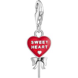 Thomas Sabo Damen Thomas Sabo Charm-Einh&auml;nger &raquo;roter Herz-Lollipop&laquo; bunt