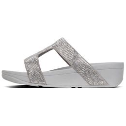 fitflop Damen Pantolette &raquo;MARLI&laquo; Sommerschuh, Strandschuh, Sandale, Flats mit Glitzer-Details silber 41