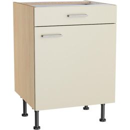 KOCHSTATION Unterschrank &raquo;KS-Lucy&laquo; Breite 60 cm, h&ouml;henverstellbare F&uuml;&szlig;e, Soft-Close