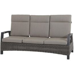 siena GARDEN Gartenlounge-Bank &raquo;CORIDO Lounge 3er Sofa in charcoal grey&laquo; Gestell Alu matt anthrazit, mit Sitz- u. R&uuml;ckenkissen taupe meliert Aluminium, Polyethylen