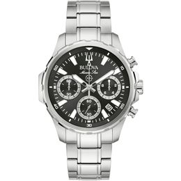 Bulova Herren Chronograph &raquo;Marine Star Series B&laquo; Quarzuhr, Armbanduhr, Herrenuhr, Edelstahlarmband, analog silber
