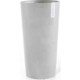 Ecopots Blumentopf &raquo;AMSTERDAM HIGH White Grey&laquo; BxTxH: 41x41x76 cm grau Kunststoff
