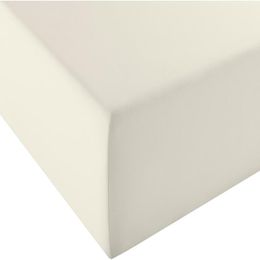 Fleuresse Spannbettlaken &raquo;Comfort XL&laquo; Mako-Jersey, f&uuml;r Matratzen bis 40 cm H&ouml;he, Bettlaken, Spannbetttuch beige Mako-Jersey, Obermaterial: 96% 