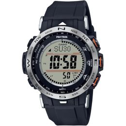 Casio Pro Trek Herren Casio PRO TREK Funkchronograph Armbanduhr, Herrenuhr, Funk, Solar, Stoppfunktion, Weltzeit schwarz