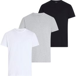 Calvin Klein Underwear Damen T-Shirt &raquo;SHORT SLEEVE CREW NECK 3PK&laquo; Packung, 3er-Pack, 3 Stk. mit Logo am Saum schwarz-wei&szlig; XL (54)