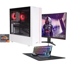 Captiva Gaming-PC-Komplettsystem &raquo;Advanced Gaming R93-553 TFT Bundle&laquo; 32 &prime;&prime; AMD Ryzen 7 GeForce RTX 5060 16 GB RAM 1.000 GB SSD ohne Windows