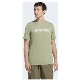 Funktionsshirt Adidas TERREX "MT LOG TECH T", Herren, Gr. L, tent gr&uuml;n, Obermaterial: 100% Polyester, Shirts Funktionsshirt