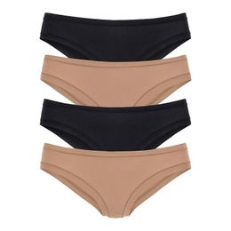 Lascana Damen Lascana Jazz-Pants Slips Packung, 4 Stk. "Perfect Basics" aus elastischer Baumwolle beige 48/50, 4 Stk.