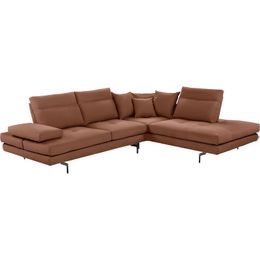 Calia italia Ecksofa &raquo;Toby Wing, B/T: 288/232 cm, Designsofa, Premium Sitzkomfort, L-Form&laquo; Sitztiefenverstellung, wahlw. mit Kissen-Set,F&uuml;&szlig;e schwarz 