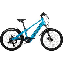 Adore Kinder &raquo;KS-240&laquo; 7 Gang Shimano Tourney Schaltwerk Kettenschaltung Heckmotor 250 W Pedelec, Elektrofahrrad f&uuml;r Damen u. Herren, MTB blau