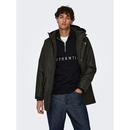 Only & Sons Only & Sons Herren ONLY & SONS Outdoorjacke &raquo;ONSCARL LIFE PARKA OTW&laquo; mit Kapuze grau L