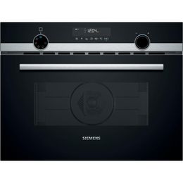 Siemens Backofen mit Mikrowelle iQ500 &raquo;CM585AGS1&laquo; mit Teleskopauszug nachr&uuml;stbar mit Hydrolyse grau Backofen mit Mikrowelle