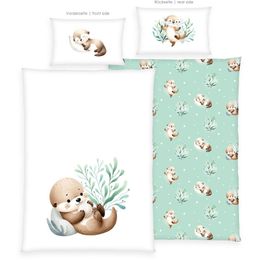 Baby Best Babybettw&auml;sche &raquo;Schnuffel-Otter&laquo; 2 Wendebettw&auml;sche Renforc&eacute;, Obermaterial: 100% Baumwolle