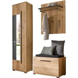 Home Affaire Garderoben-Set &raquo;Cantara, moderne Garderobe, Komplettset mit viel Stauraum&laquo; Komplett-Set, 3 Stk. tlg. FSC -zertifizierter Holzwerkstoff