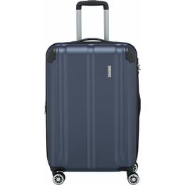 Travelite Herren Travelite Hartschalen-Trolley &raquo;CITY Reisekoffer Hartschale&laquo; 78 l 4 Rollen mit TSA-Schloss, 4 Rollen, robustes ABS Reisegep&auml;ck blau