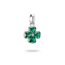 Thomas Sabo Damen Thomas Sabo Charm-Einh&auml;nger &raquo;Charm Kleeblatt - Connect&laquo; mit Glas-Keramik Stein