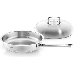 Fissler Bratpfanne &raquo;Original-Profi Collection Pfanne 28cm mit Hochraumdeckel&laquo; Edelstahl 18/10 1 Stk. tlg. Kaltmetallgriffe;Mess-Skala (L);cookstar 