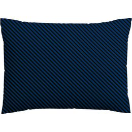 Schlafgut Kissenbezug &raquo;Premium Kissenbezug Woven Fade Satin (1 St)&laquo; Ton-in-Ton Rei&szlig;verschluss, Fadendichte von 300tc, Streifen, OEKO Tex blau Mako-Satin, 