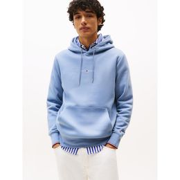Tommy Hilfiger Herren Hoodie &raquo;TOMMY LOGO TIPPED HOODY&laquo;, Tommy-Tape innen am Ausschnitt, Flag-Stickerei am &Auml;rmel blau M