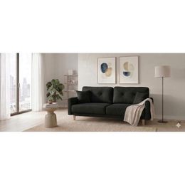 Home Affaire 3-Sitzer &raquo;TRIPLO optionale Schlafsofa mit Bettkasten, Ma&szlig;e B/T/H: 215/100/89 cm&laquo; Wahlweise Bettfunktion - Liegefl&auml;che 145x191 cm, R&uuml;cken-