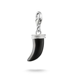 Thomas Sabo Damen Thomas Sabo Charm-Einh&auml;nger &raquo;Zahn-Charm - Original&laquo; mit T&uuml;rkis-Imitat oder Obsidian