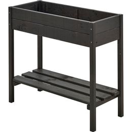 Plus Blumenkasten auf Beinen, BxTxH: 37x88x79 cm schwarz Holzwerkstoff