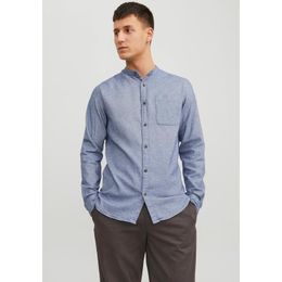 Jack & Jones Jack & Jones Herren Langarmhemd &raquo;JJEBAND MELANGE SHIRT LS SN&laquo; blau XS, N-Gr