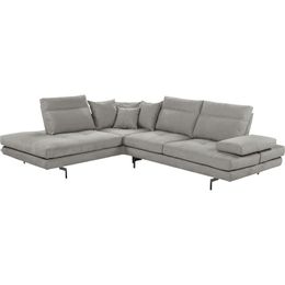 Calia italia Ecksofa &raquo;Toby Wing, B/T: 288/232 cm, Designsofa, Premium Sitzkomfort, L-Form&laquo; Sitztiefenverstellung, wahlw. mit Kissen-Set,F&uuml;&szlig;e schwarz 