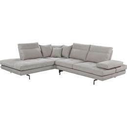Calia italia Ecksofa &raquo;Toby Wing, B/T: 288/232 cm, Designsofa, Premium Sitzkomfort, L-Form&laquo; Sitztiefenverstellung, wahlw. mit Kissen-Set,F&uuml;&szlig;e schwarz 