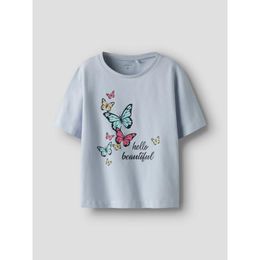 name it M&auml;dchen T-Shirt &raquo;NMFFREJANE SS NREG TOP&laquo; blau 92