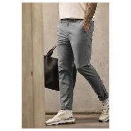 Chinohose Street One MEN, Herren, Gr. 38, L&auml;nge 34, steel grau, Web, 98% Baumwolle, 2% Elasthan, unifarben, regular fit kn&ouml;chellang, Hosen Chinohose, Middle Waist