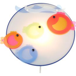 Niermann Wandleuchte &raquo;Kleine Fische, Kinderlampe, Kinderzimmer&laquo; E14 1 Stk. Geh&auml;use aus bruchfestem Kunststoff bunt