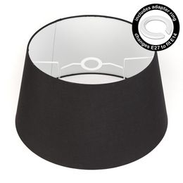 hofstein Stoff-Lampenschirm Bassagoda Lampenschirm 45 cm Schwarz, Wei&szlig;