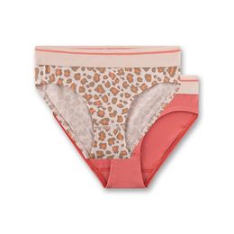 Sanetta 2er-Set: Slips in Beige/ Rot - 40% | Gr&ouml;&szlig;e 140 | Kinder-waesche