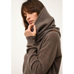 Just Cashmere Kaschmir-Loop-Schal "Hutton" in Dunkelbraun - 56% | Damen-schals-tuecher