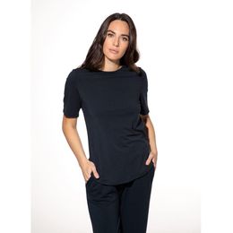 Short Stories Pyjama-Oberteil in Dunkelblau - 53% | Gr&ouml;&szlig;e XXL | Damen-loungewear