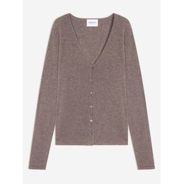 Perfect Cashmere Kaschmir-Cardigan "Paige" in Taupe - 62% | Gr&ouml;&szlig;e XL | Damen-pullover-cardigans