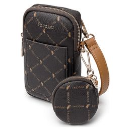 Puccini Handytasche "Monogram" in Schwarz - (B)11 x (H)19 x (T)4 cm - 16% | Damen-handytaschen