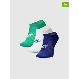 4F 3er-Set: Socken in Blau/ Gr&uuml;n/ Wei&szlig; - 59% | Gr&ouml;&szlig;e 32-34 | Kinder-socken-strumpfhosen