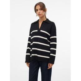 V&eacute;ro Moda Vero Moda Pullover "Luna" in Schwarz/ Wei&szlig; - 57% | Gr&ouml;&szlig;e S | Damen-pullover-cardigans