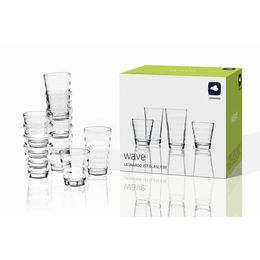 Leonardo Gl&auml;serset Wave, Klar, Glas, 12-teilig, Essen & Trinken, Gl&auml;ser, Gl&auml;ser-Sets