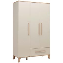 Paidi Babykleiderschrank Malio, Beige, Holzwerkstoff, 5 F&auml;cher, 1 Schublade(n) Schubladen, 123.5x202.9x55.6 cm, Blauer Engel, Goldenes M, Babym&ouml;bel, Babykleiderschrank